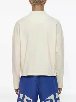 Rhude Logo-embroidered Long-sleeve Polo Shirt