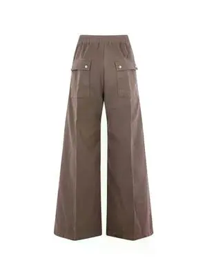 Rick Owens Geth Belas Cotton Trousers - Brown