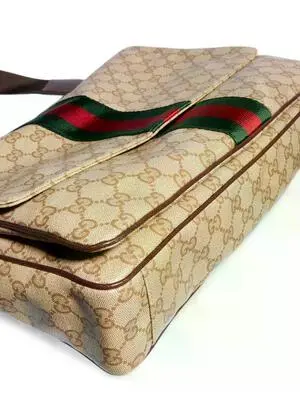 Gucci Medium Crossbody Bag With Web - Neutrals