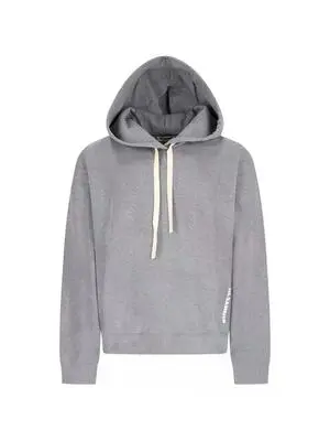 JIL SANDER Logo-print Drawstring Hoodie - Grey