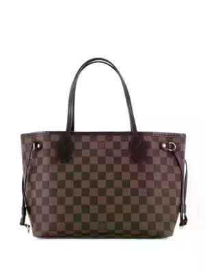 LOUIS VUITTON Neverfull Damier Pm Tote Bag - Brown