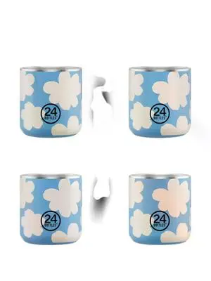 24BOTTLES Daydreaming Floral-print Cups - Blue