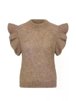 By Far Ruffled Fossy Spencer Sweater
