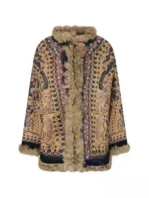 Antik Batik Ivan Embroidered Fur-trim Jacket