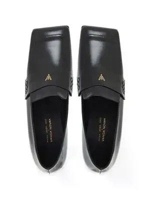 VANDA NOVAK Alex Logo-plaque Square-toe Loafers