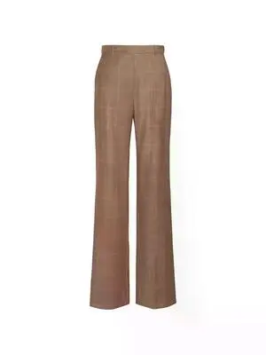 Max Mara Agile Checked Wool Trousers
