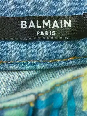 Balmain Monogram Print Mini Skirt