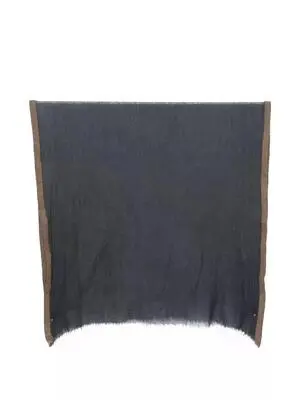 MIRROR IN THE SKY Felted Frayed-edge Scarf - Grey