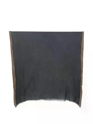 MIRROR IN THE SKY Felted Frayed-edge Scarf - Grey