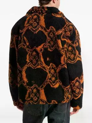 DAILY PAPER Burned Shield Faux-fur Jacket