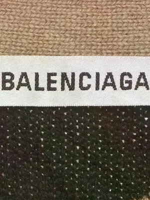 Balenciaga Logo Intarsia Oversized Cardigan