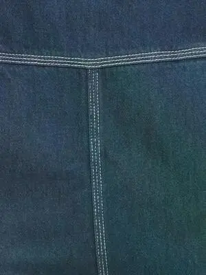 Burberry Leather-trim Contrast-stitch Overalls