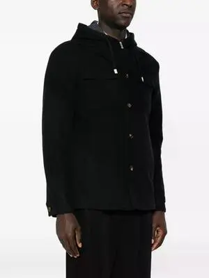 Eleventy Hooded Wool Jacket
