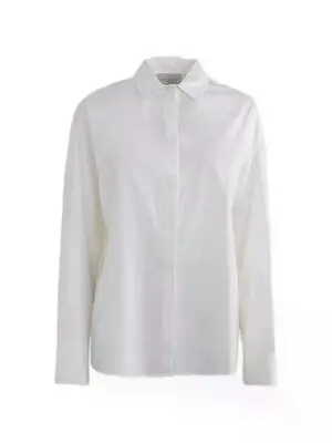 GAELLE PARIS Rhinestone-logo Shirt - White