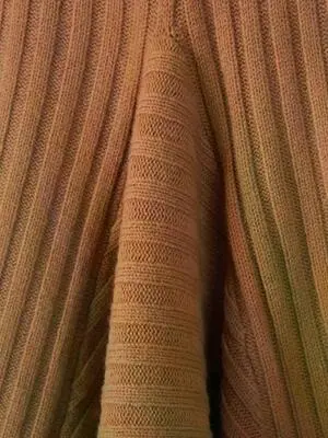 ELY ELY Asymmetrical Ribbed-knit Midi Skirt