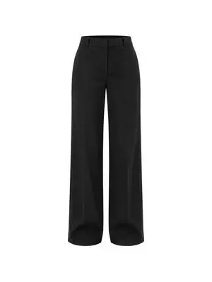 KAOS Pressed-crease Wide-leg Trousers - Black