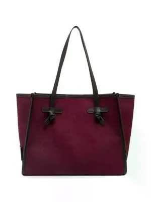 GIANNI CHIARINI Marcella Canvas Shoulder Bag - Red