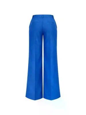 KAOS Pressed-crease Wide-leg Trousers - Blue