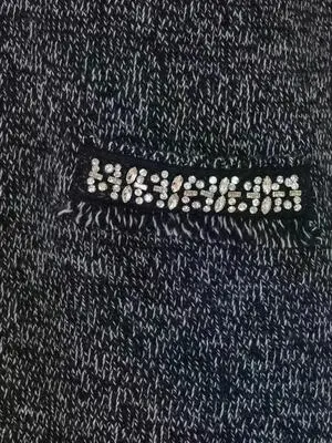 Liu Jo Melange-effect Crystal-embellished Mini Dress