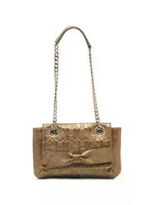 Carolina Herrera Audrey Monogram-embossed Shoulder Bag - Brown