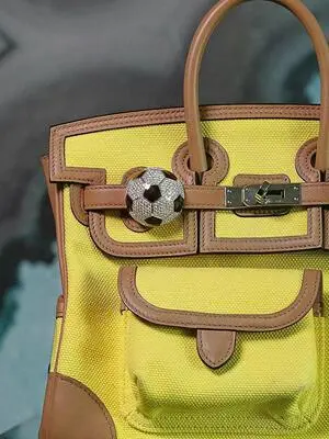 ASHNA MEHTA Diamond Soccer Ball Bag Charm