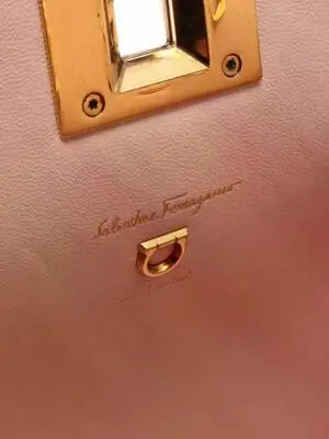 FERRAGAMO 2020s The Studio Box Leather Tote Bag