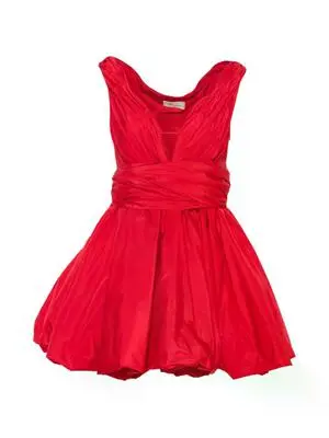 Blumarine Bow-detail Ruched Mini Dress