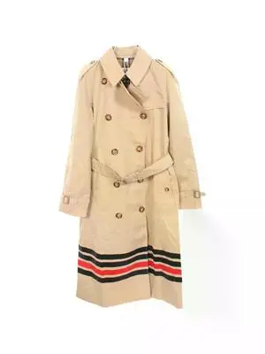 Burberry 2010 Striped Belted Trench Coat