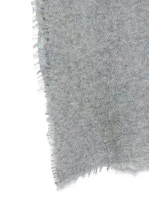 MIRROR IN THE SKY Frayed Cashmere Scarf - Grey