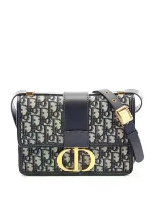 Dior 2010s 30 Montaigne Oblique Shoulder Bag - Blue