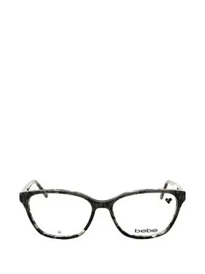 Bebe Lace-print Rectangle-frame Glasses - Grey