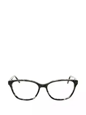 Bebe Lace-print Rectangle-frame Glasses - Grey