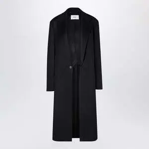 Fendi Single-breasted Midi Coat In Cashmere - Black