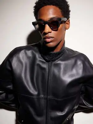 Bottega Veneta Bold Ribbon Stud D-frame Recycled-acetate Sunglasses