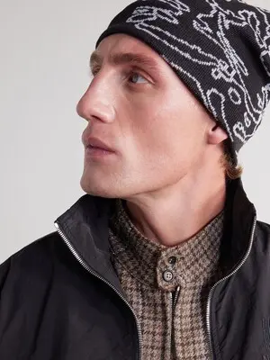 Blue Blue Japan Cloud Sea Jacquard Beanie