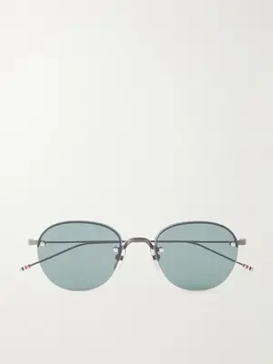 Thom Browne Round-frame Titanium Sunglasses - Gray