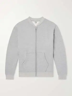 ORSLOW Cotton-jersey Zip-up Sweatshirt