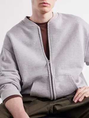 ORSLOW Cotton-jersey Zip-up Sweatshirt