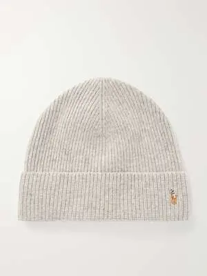 Polo Ralph Lauren Logo-embroidered Wool-blend Beanie - Gray