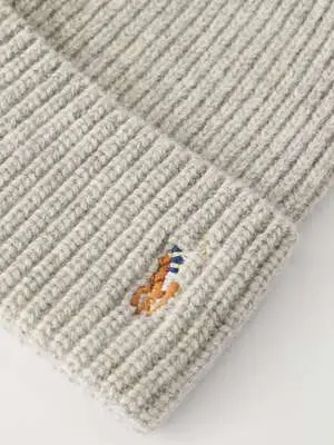 Polo Ralph Lauren Logo-embroidered Wool-blend Beanie