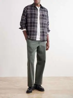 HUMAN MADE Camp-collar Checked Cotton-flannel Shirt