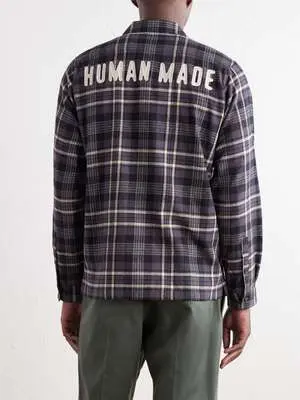 HUMAN MADE Camp-collar Checked Cotton-flannel Shirt