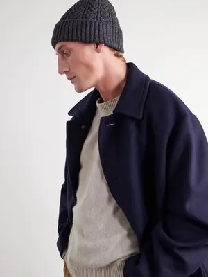 ORSLOW Aran Wool Beanie - Gray