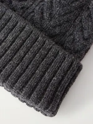 ORSLOW Aran Wool Beanie - Gray