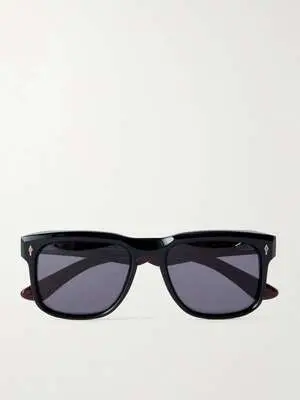 JACQUES MARIE MAGE Wesley Square-frame Acetate Sunglasses - Black