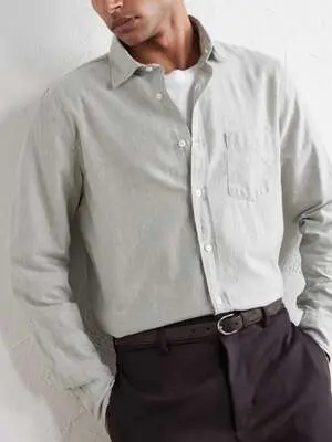 Hartford Paul Striped Cotton-flannel Shirt