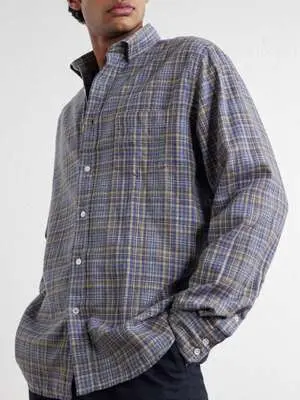 Hartford Paul Checked Cotton-flannel Shirt