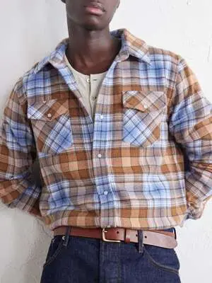 GOD'S TRUE CASHMERE Nomad Checked Cashmere Shirt