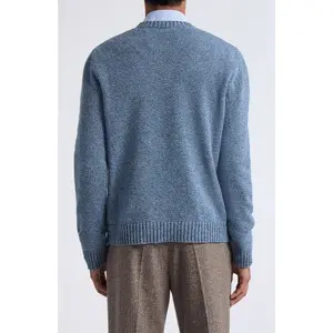 Valentino Garavani Butterfly Embroidered Wool Mouline Sweater - Light Blue