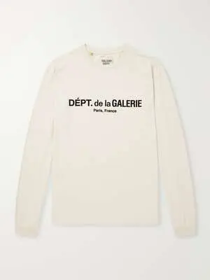 GALLERY DEPT. Logo-appliquéd Cotton-jersey T-shirt - Ecru